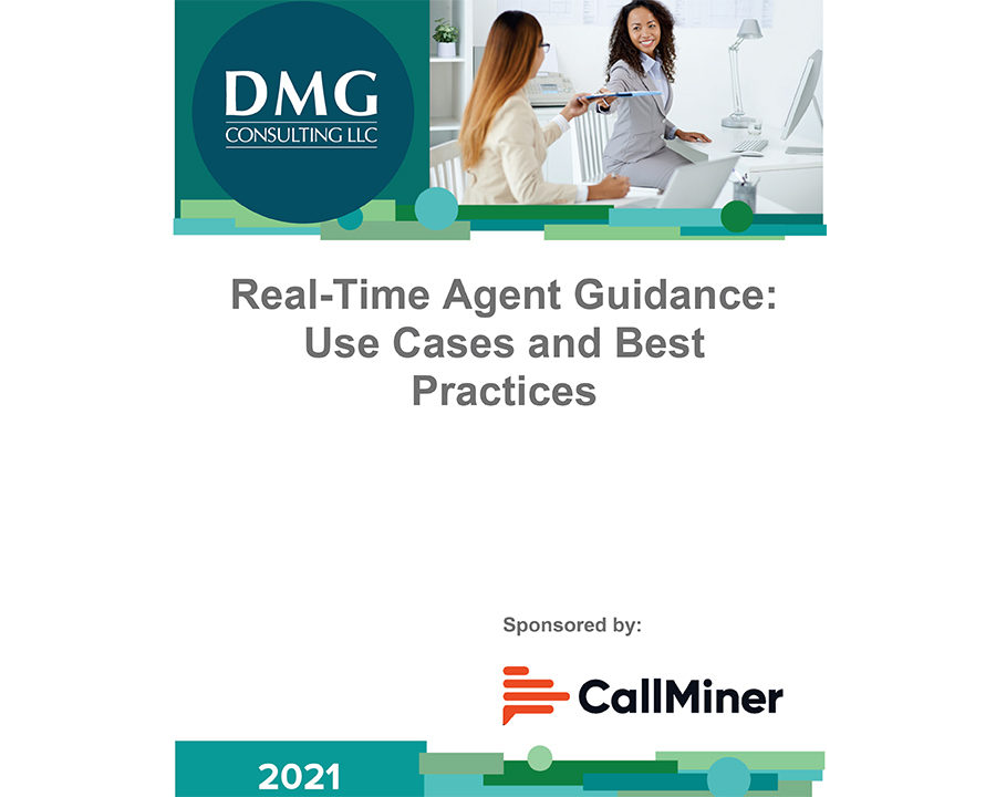 Real-Time Agent Guidance: Use Cases and Best Practices - DMG Consulting
